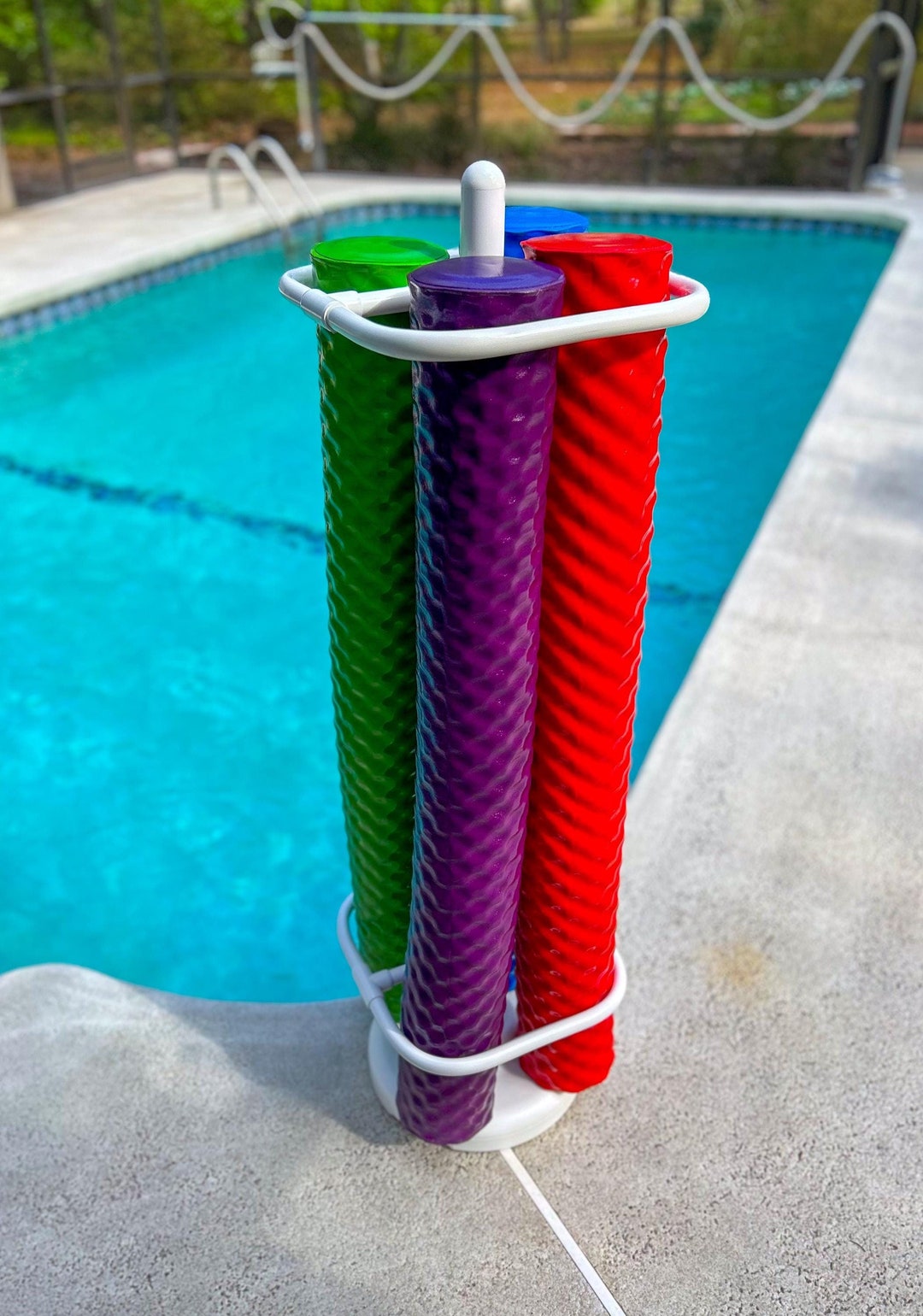 SUPER NOODLE ORGANIZER in White. Poolside Noodle Holder. Portable. - Etsy