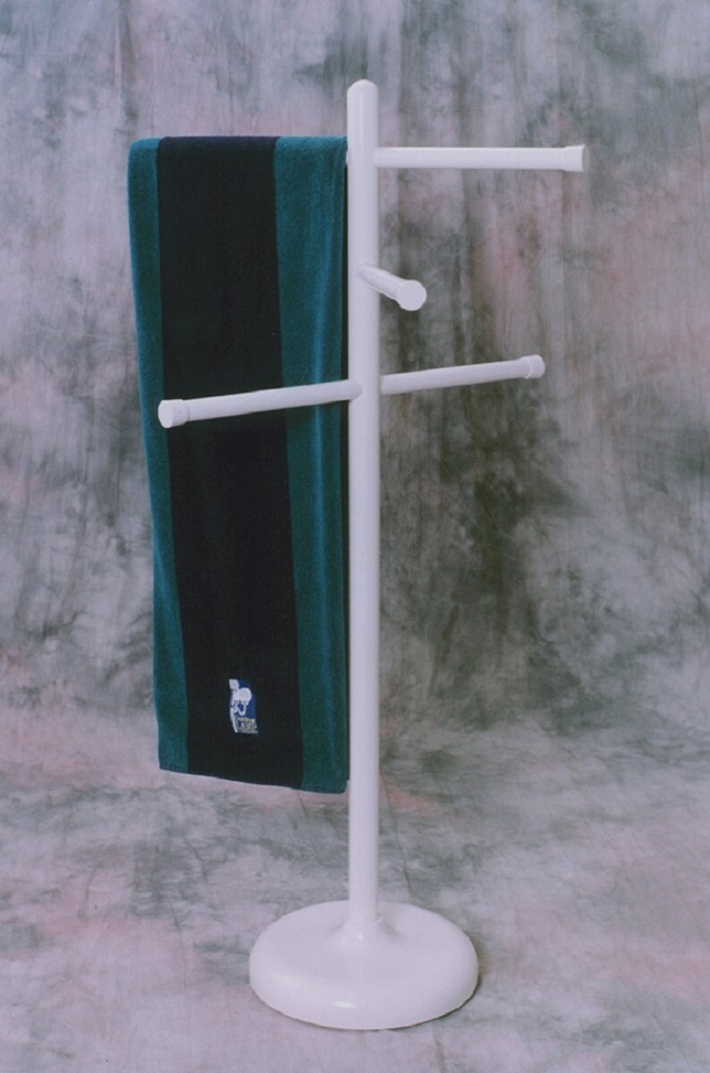 White - Towel Holder for Pool, Patio, Hot Tub, Yard, Bathroom, or Dock ...