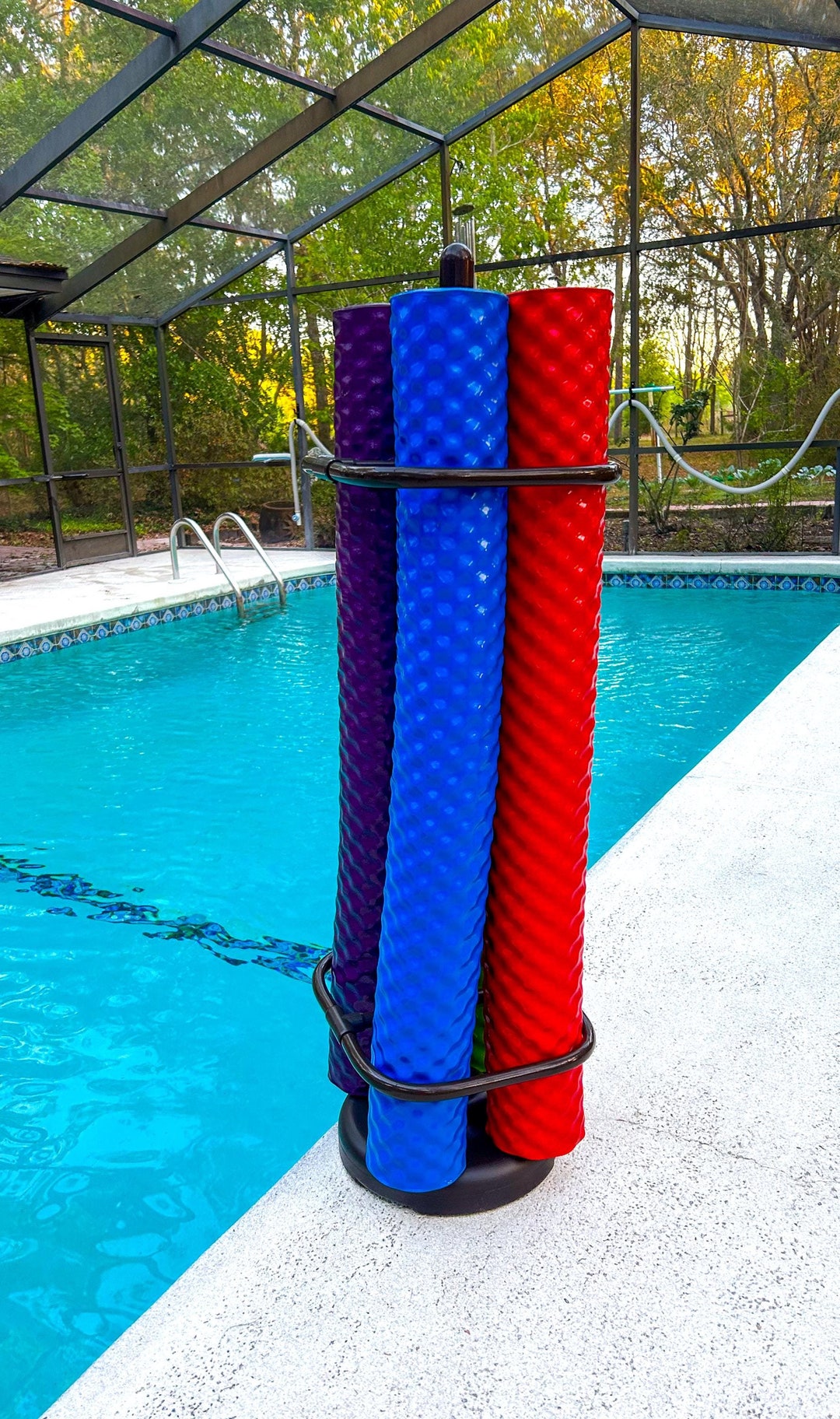 SUPER NOODLE ORGANIZER in Bronze. Poolside Noodle Holder. Portable. - Etsy