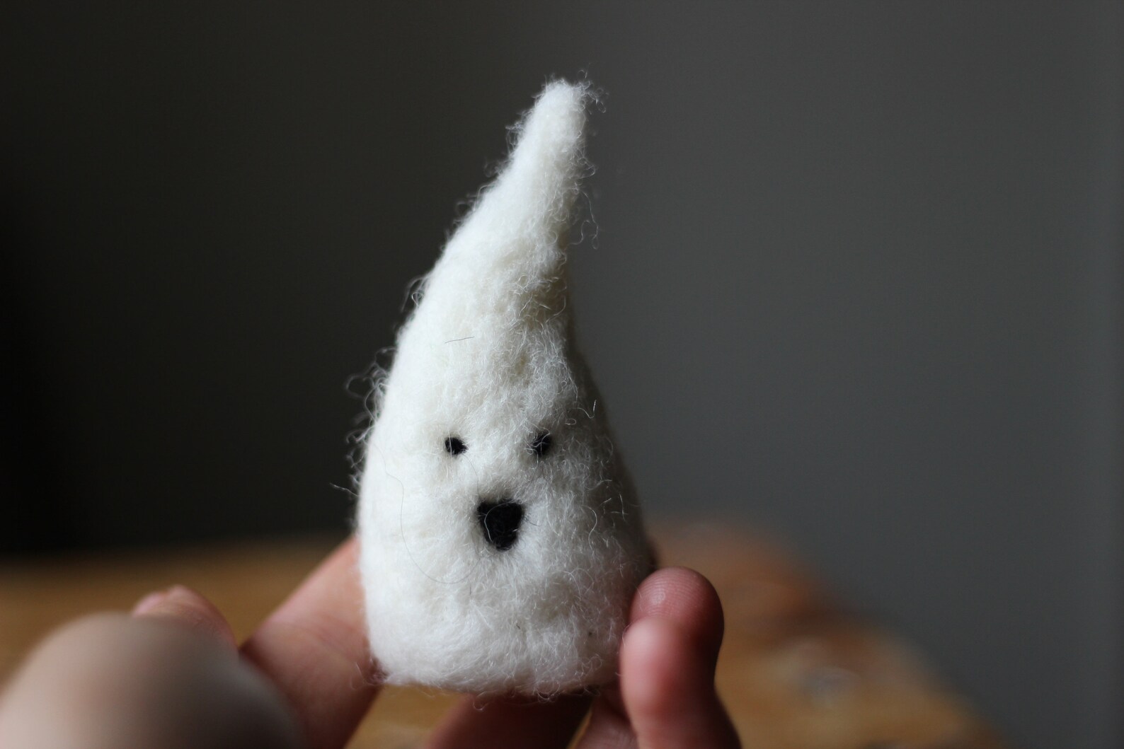 Needle Felted Wool Ghosts - Set of Three - Etsy