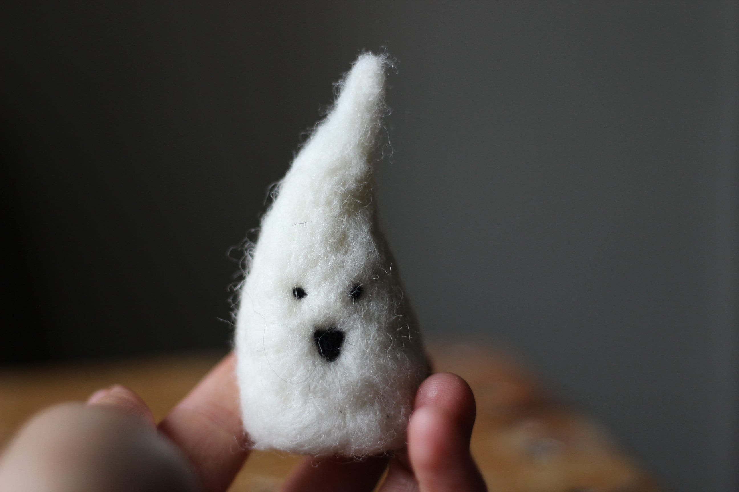 Needle Felted Wool Ghosts - Set of Three - Etsy