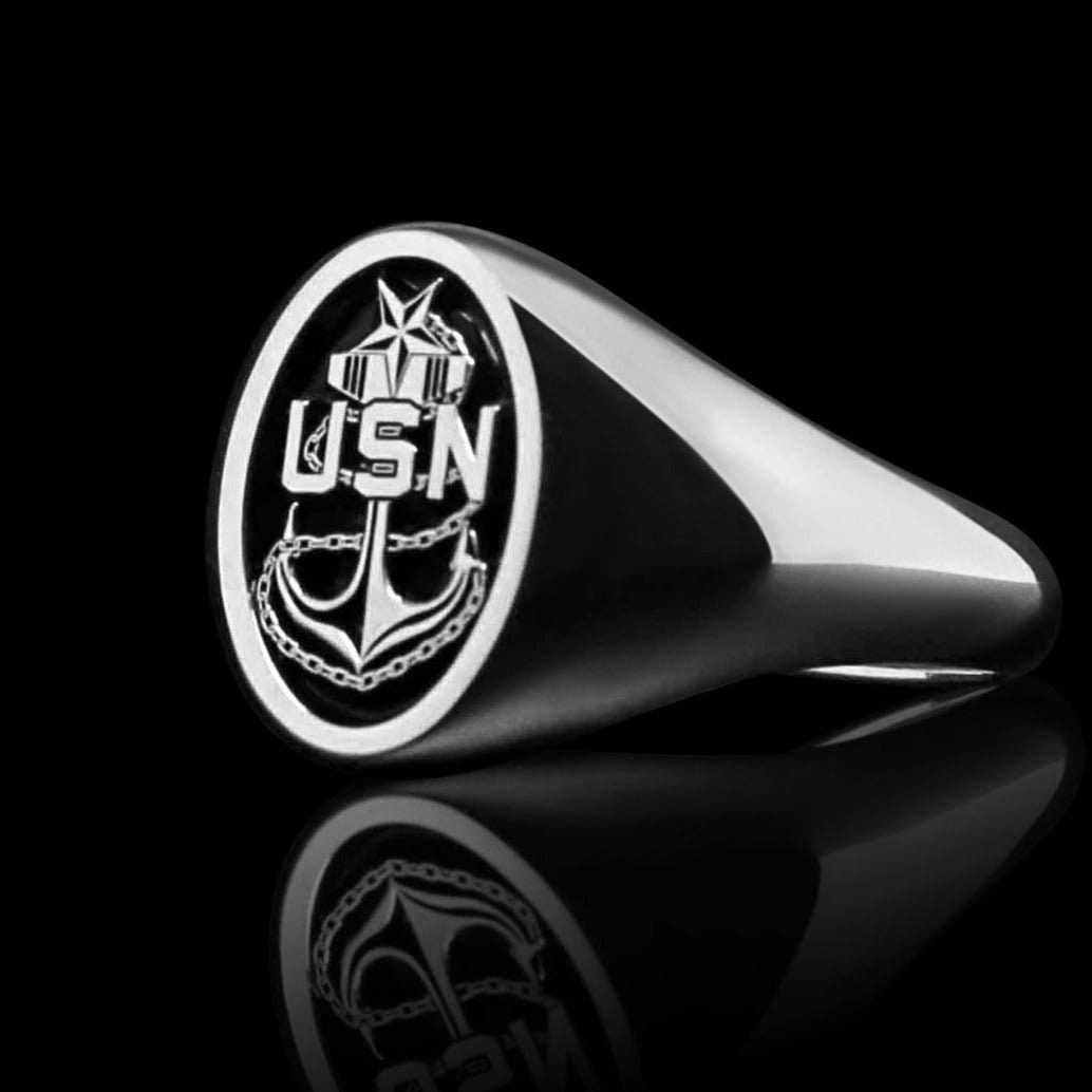 Navy Senior Chief Signet Ring - Etsy