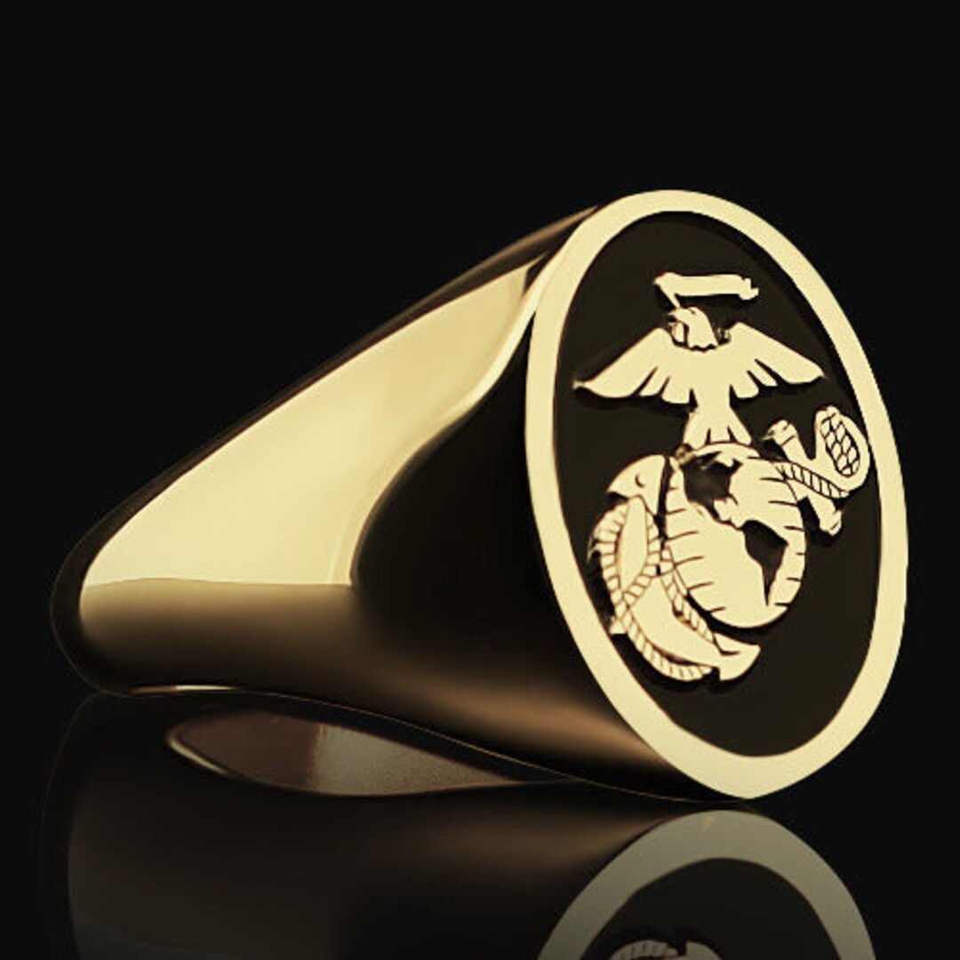 Marine Corps Signet Ring - Etsy