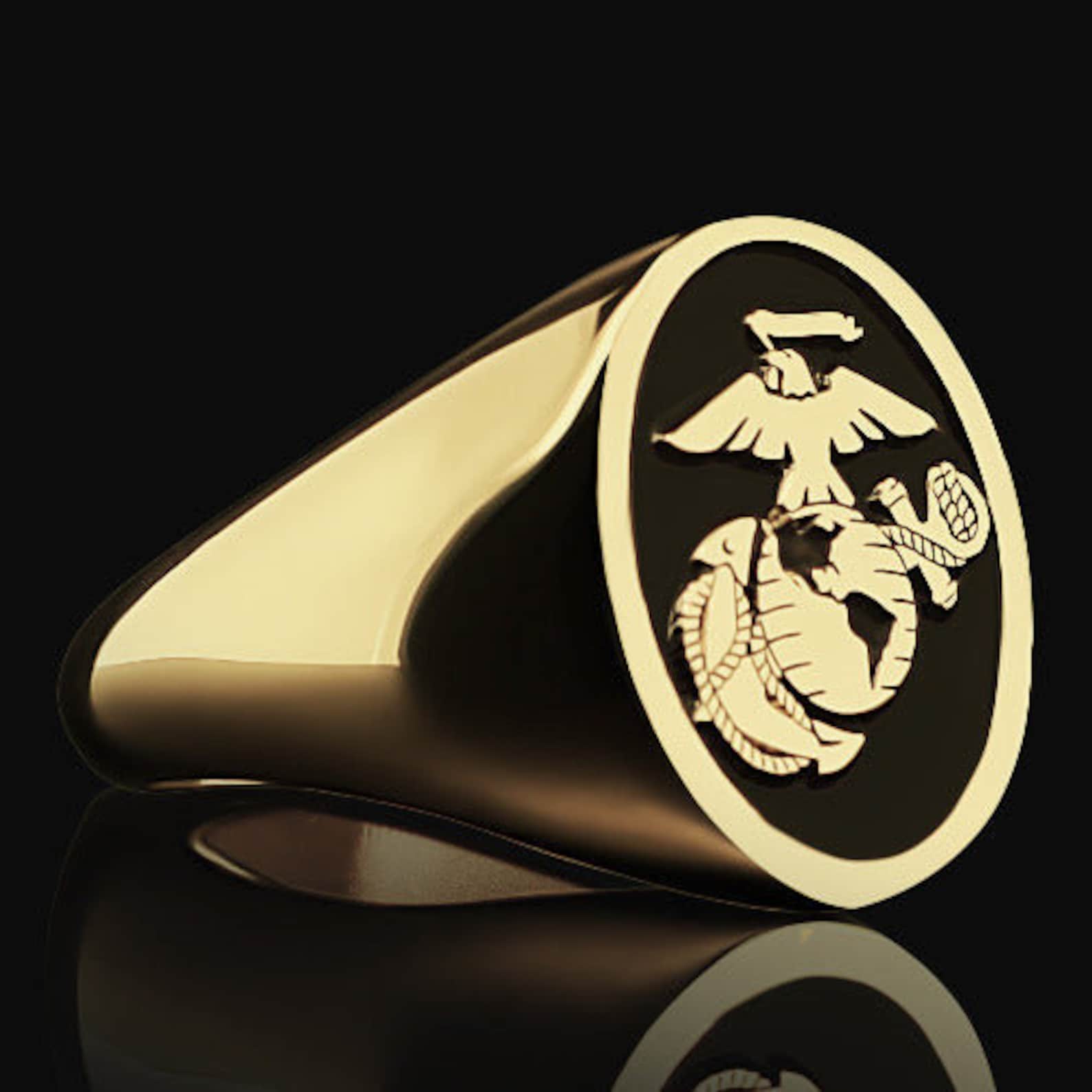 Marine Corps Signet Ring - Etsy