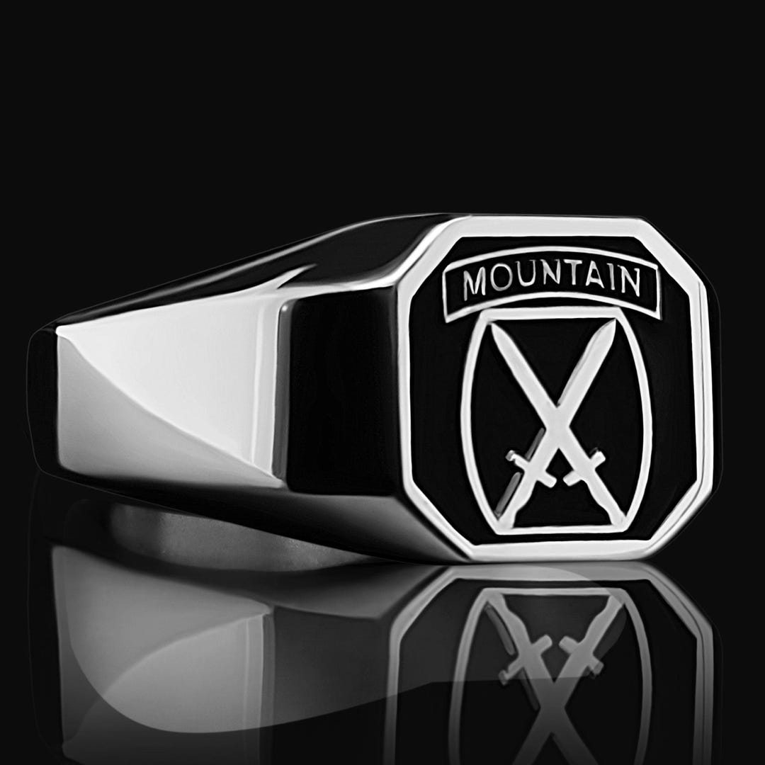 The 10th Mountain Div. Signet Ring - Etsy