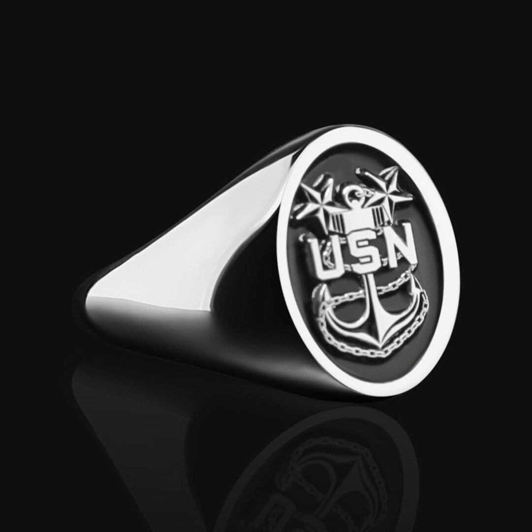 Navy Master Chief Signet Ring - Etsy