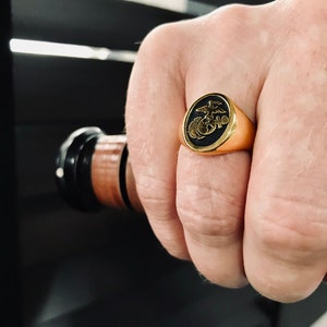 Marine Corps Signet Ring - Etsy