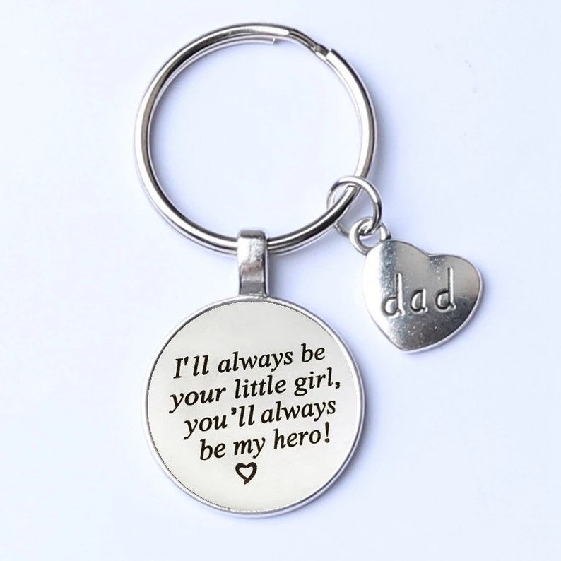 Daughter Dad Hero Little Girl Novelty Keyring Keychain - Etsy