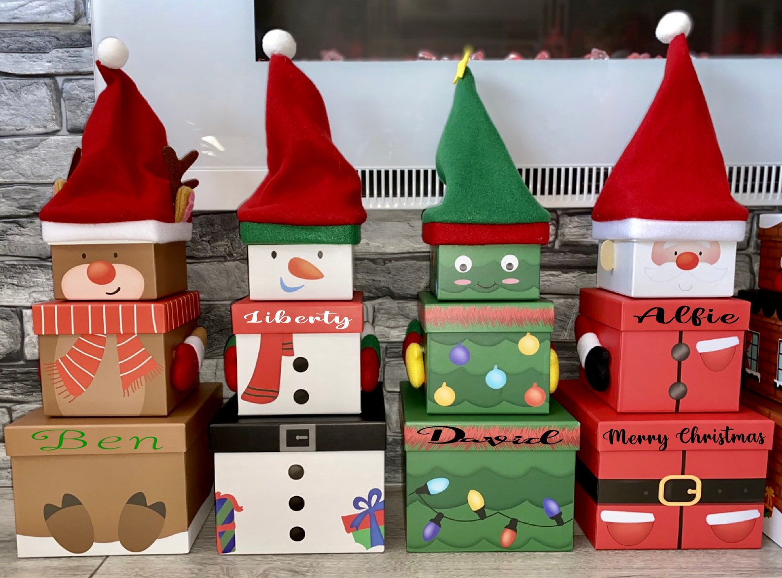 Kids Christmas Eve Box Personalised Customised Stacking Gift - Etsy