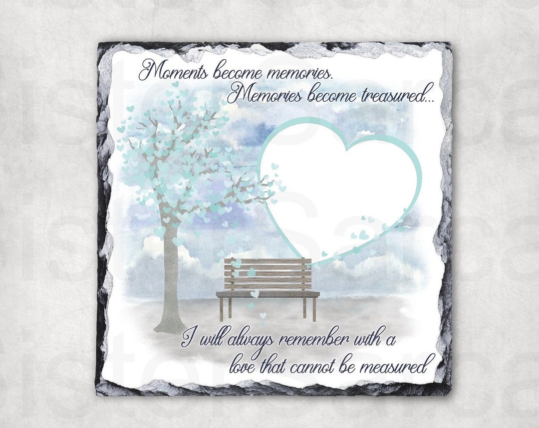 Personalised Memory in Heaven Memorial Photo Slate in Memory of Dad ...