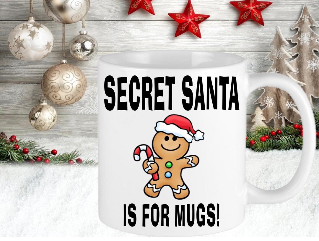 Christmas Personalised Secret Santa Cup Mug | Gift Present Funny ...