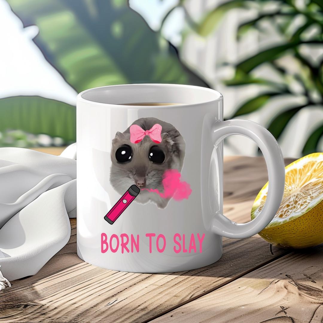 Born to Slay… Mug Cute Custom Coffee Cup Viral Meme Mug Novelty Gift ...