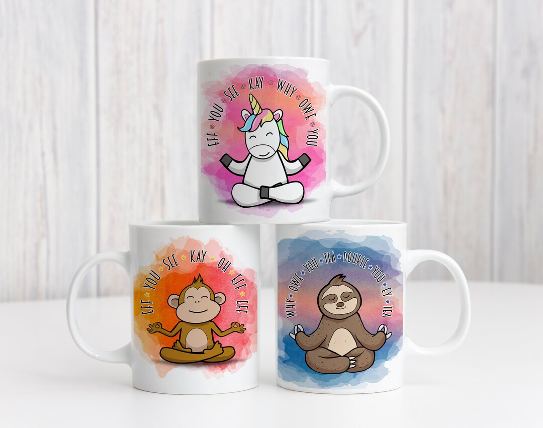 Personalised Best Friend Funny Rude Gift Mug, Insulting Sloth Unicorn ...