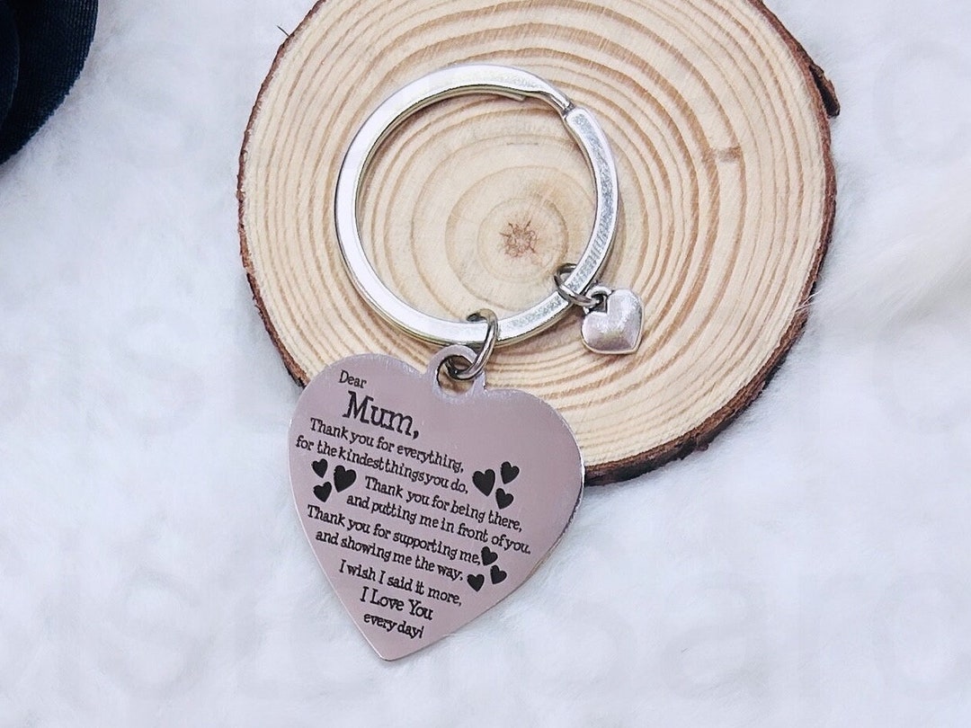 Mum Thank You Keyring Keychain, Mam Mother Mummy Mama Muma Birthday ...