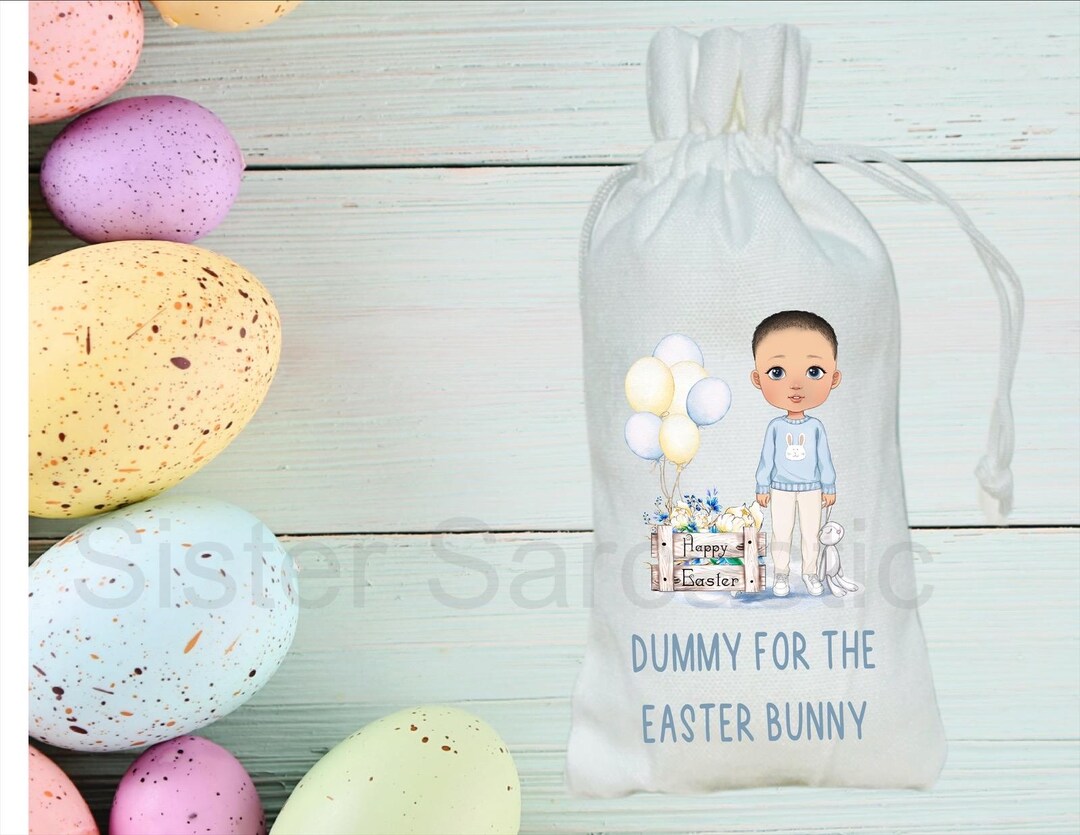 Personalised Toddler Boy Dummy for Easter Bunny - Dummy Fairy - White ...
