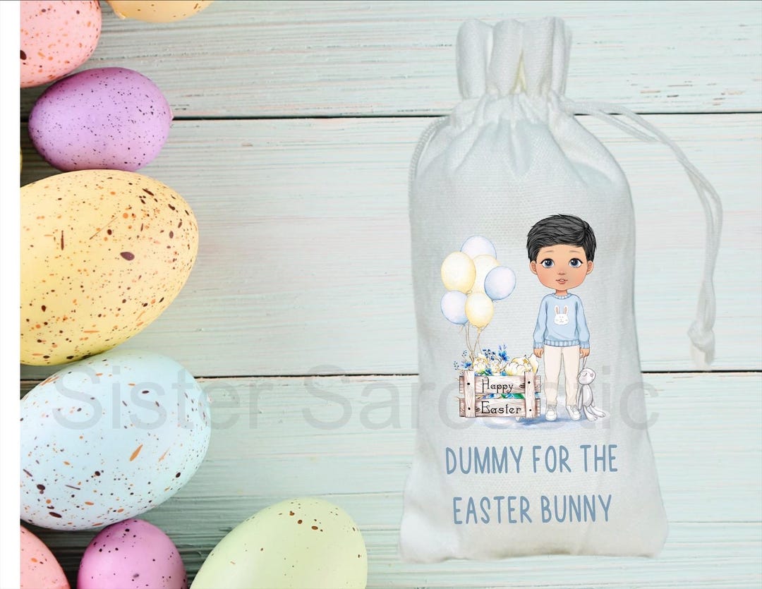 Personalised Toddler Boy Dummy for Easter Bunny - Dummy Fairy - White ...