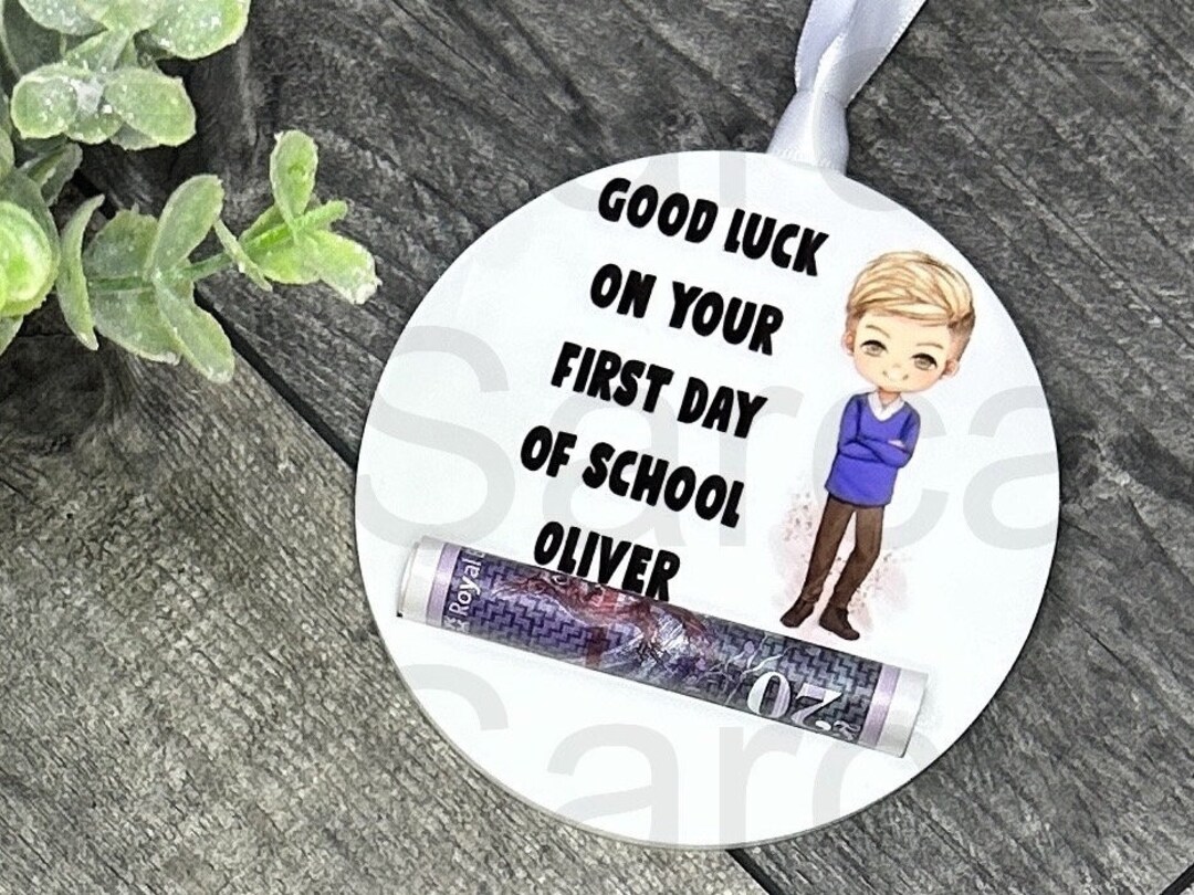 Personalised Kids First Day of School Gift, 2023 First Day, Money ...