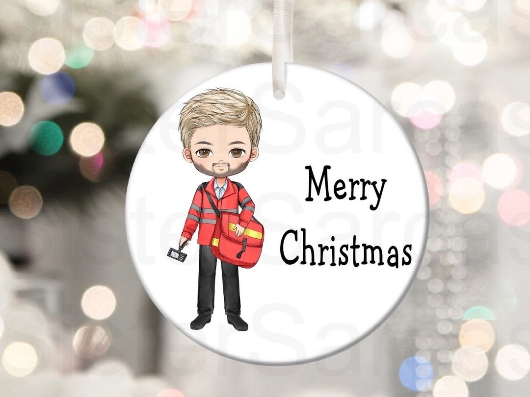 Personalised Postman Gift Christmas Bauble Funny Gift Present Keepsake ...