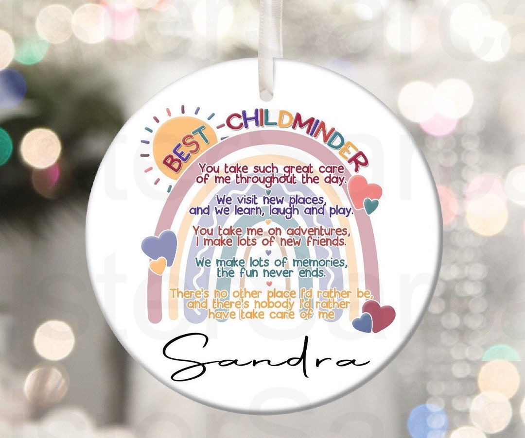 Personalised Childminder Gift, Preschool, Nursery, Playgroup Teacher ...