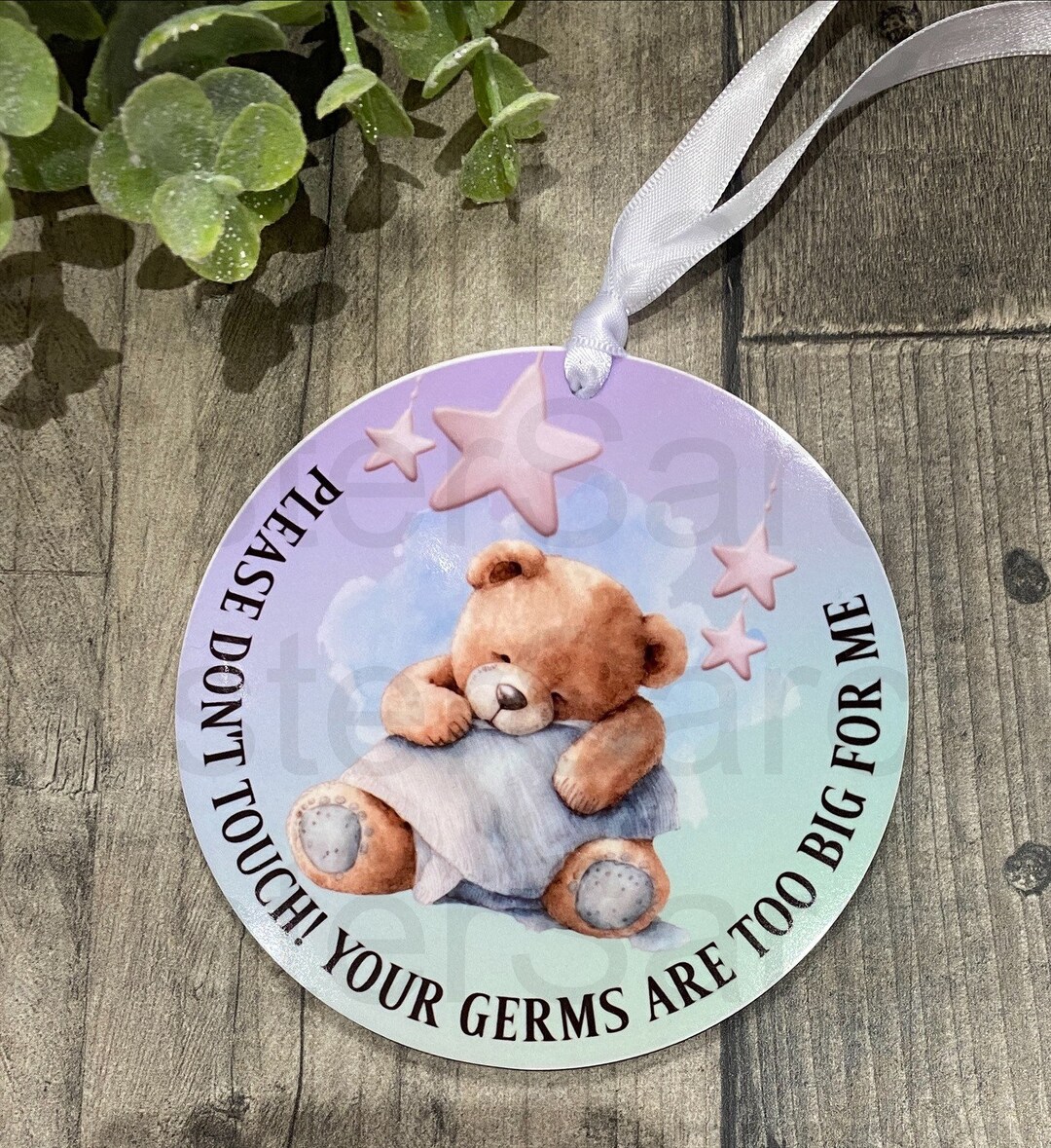Baby Pram Car Seat Charm, Don’t Touch Please Your Germs Are Too Big for ...
