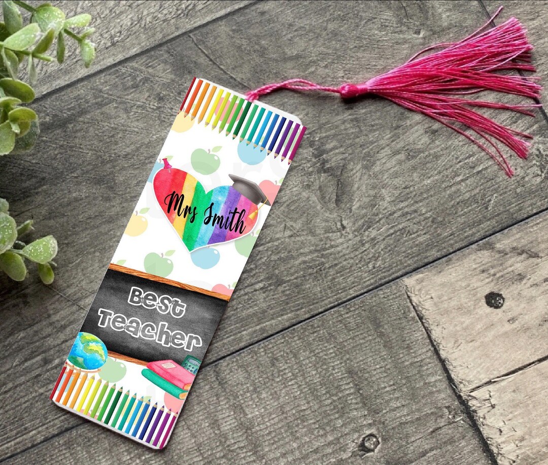 Teacher Gift Bookmark Thank You Special Teacher End of Term ...