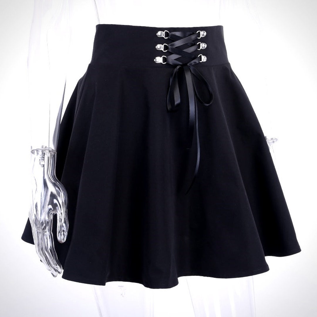 Women Sexy Black Mini Skirt Sexy Short Skirt Plaid Mini Etsy