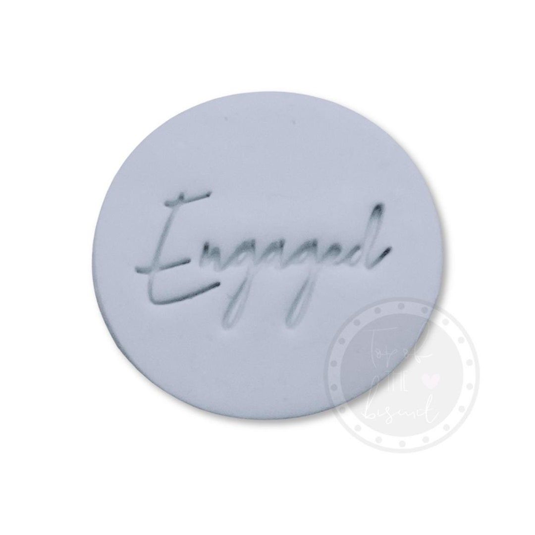 Engaged Style 3 Embosser Cookie Stamp, Fondant Stamp, Wedding, Bride to Be, Engagement - Etsy