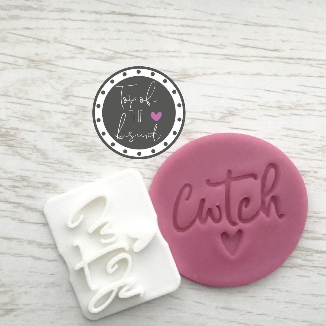 Cwtch welsh Hug Embosser Cookie Stamp - Etsy