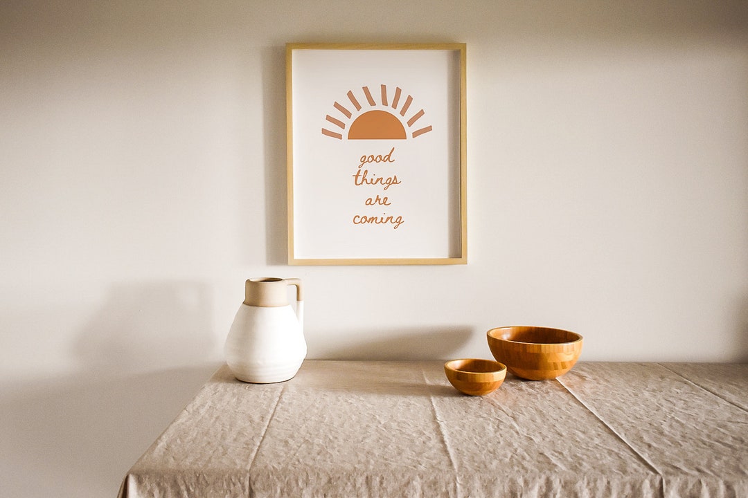 Good Things Are Coming Printable, Terra Cotta Sun Wall Art ...