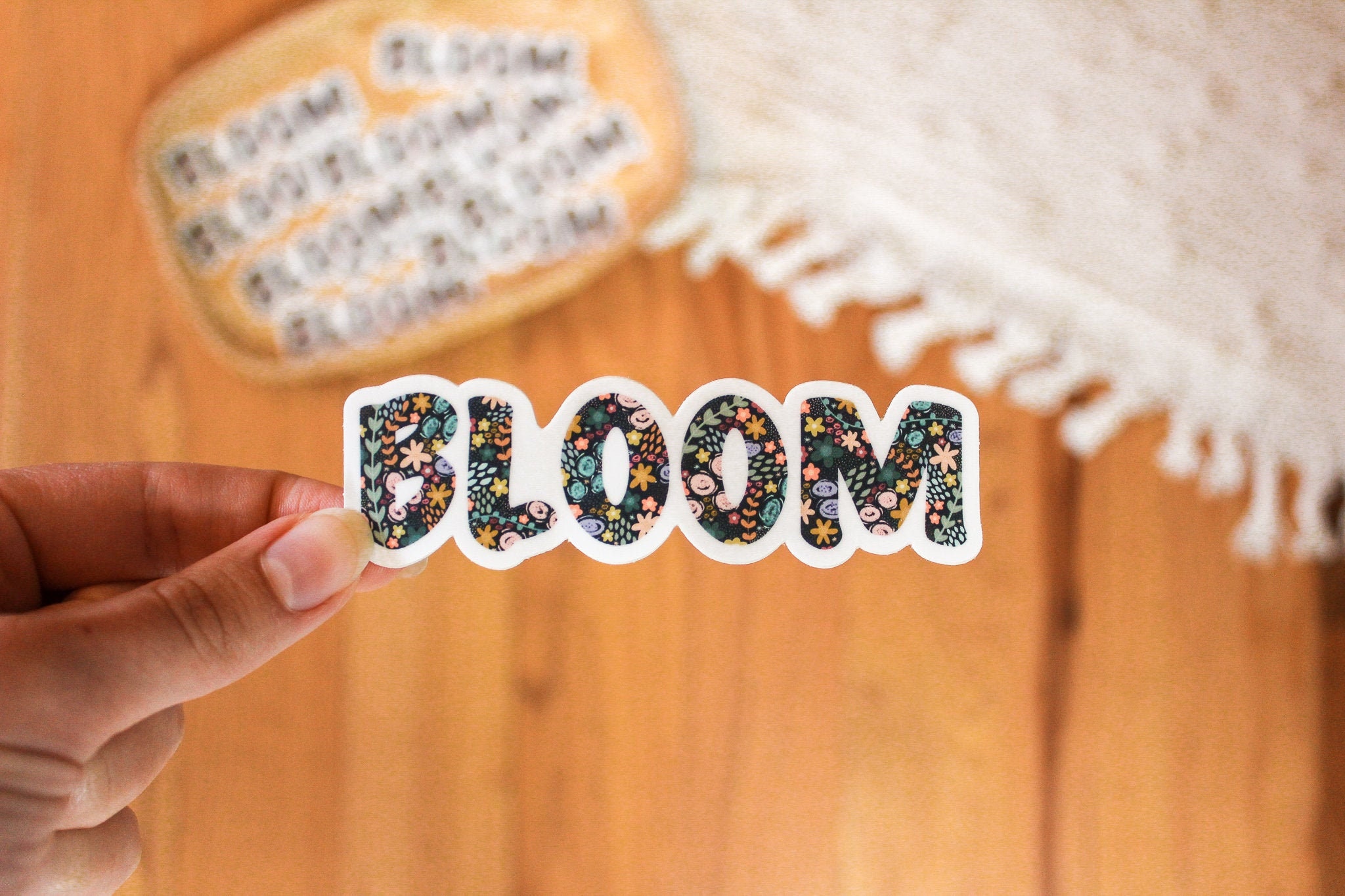 Navy Bloom Sticker, Fall Flower Sticker - Etsy