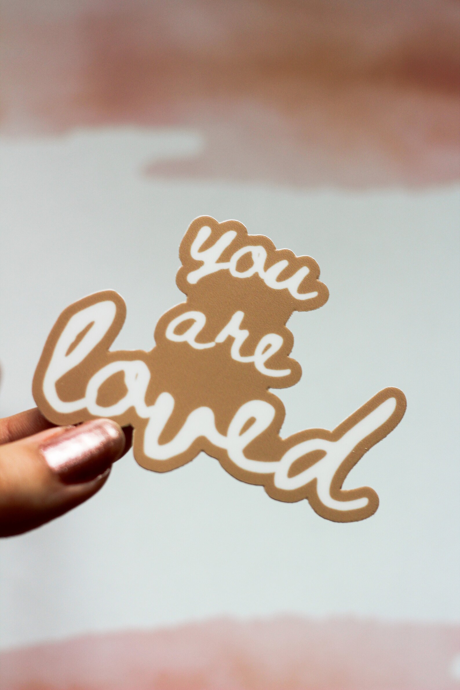 You Are Loved Sticker, Waterproof Vinyl Sticker, Self Love Quote, Die ...