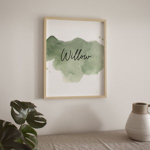 Watercolor Custom Printable, Your Words Here Digital Print, Sage Green ...