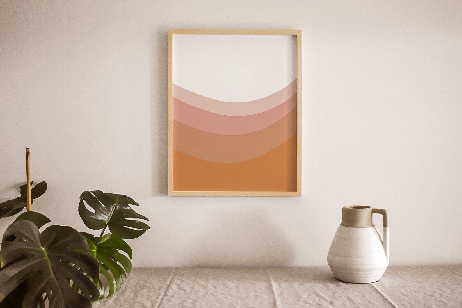 Pink Vintage Inspired Printable, Monochromatic Wall Art, Bohemian ...