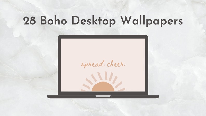 28 Boho Christmas Desktop Wallpapers, Pink Holiday Wallpapers, Digital ...