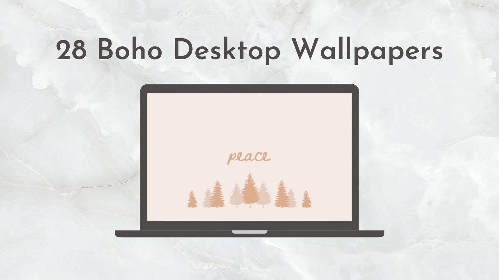 28 Boho Christmas Desktop Wallpapers, Pink Holiday Wallpapers, Digital ...