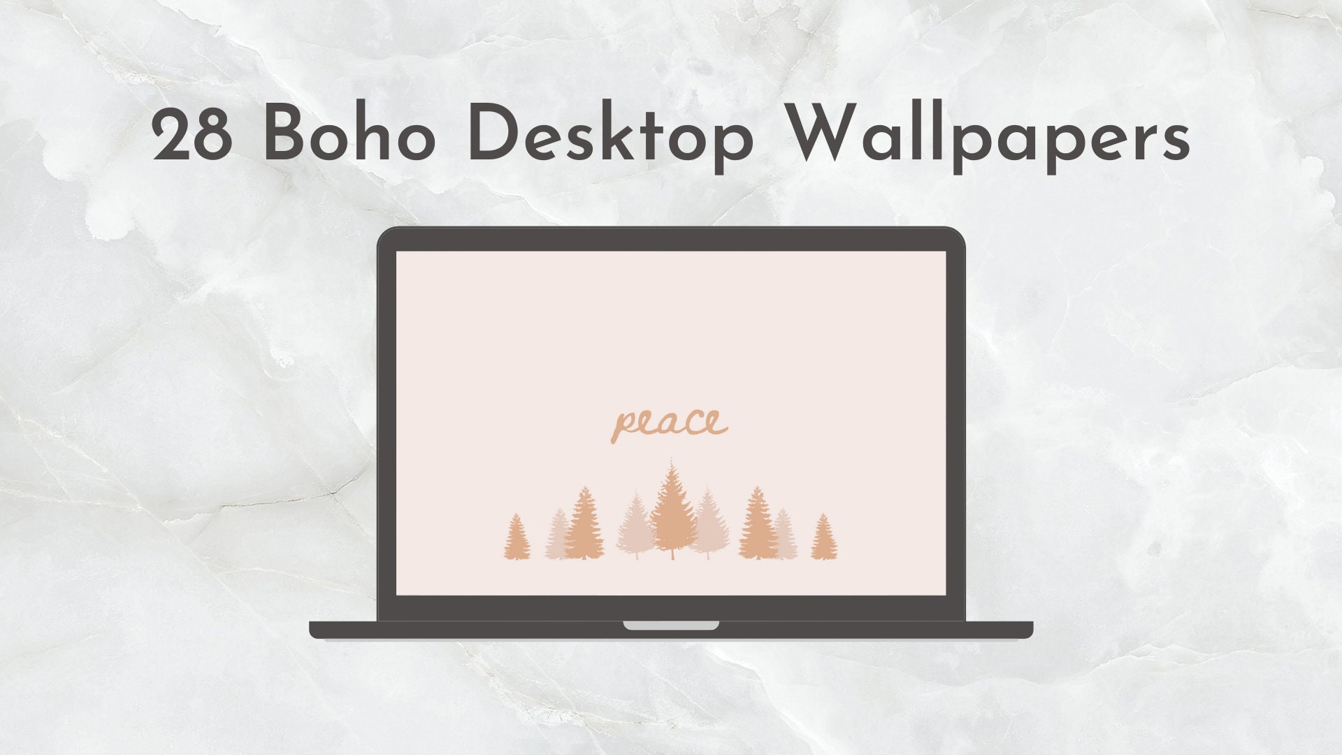 28 Boho Christmas Desktop Wallpapers, Pink Holiday Wallpapers, Digital ...