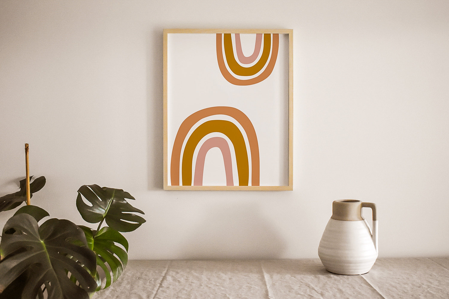 White Rainbow Printable, Modern Boho Wall Art, Positive Digital Prints ...