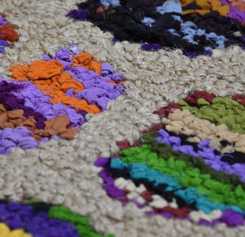 URBAN86 Circles Hand Made Tufted Jute and Chindi Rug (july Special ) - Etsy