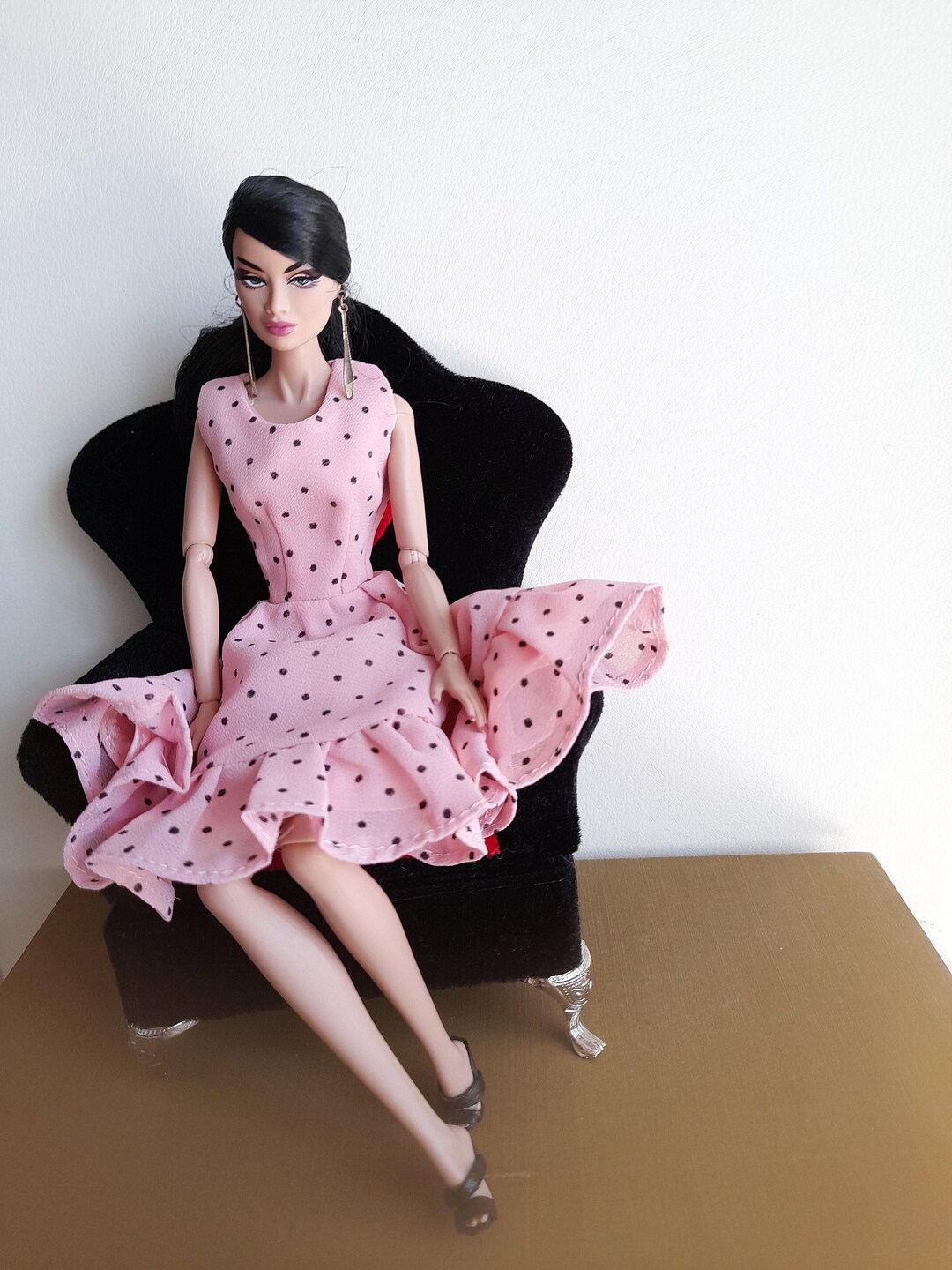 Cocktail Pretty Doll Dress, Fashion Royalty 12" Doll Dress - Etsy