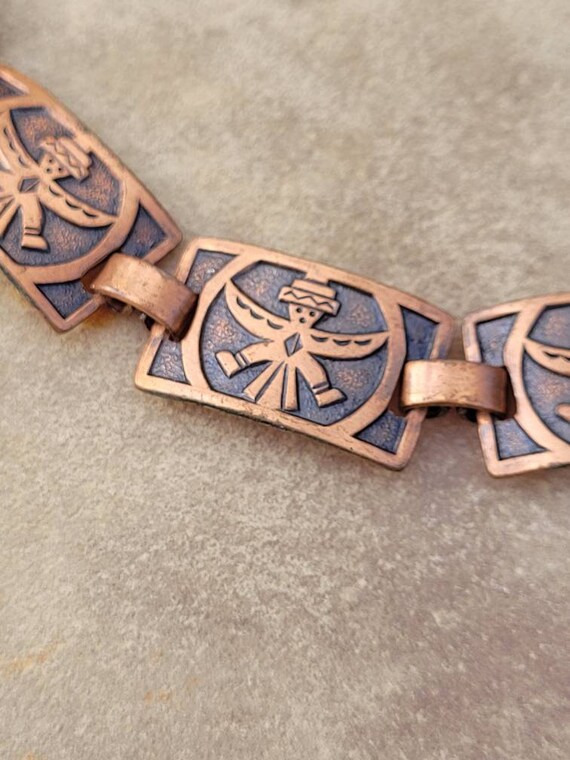 Vintage Knifewing Copper Bracelet - Gem