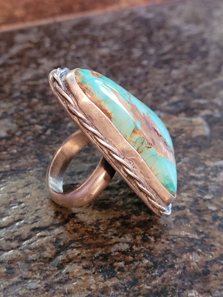 Large Royston Turquoise Ring - Etsy