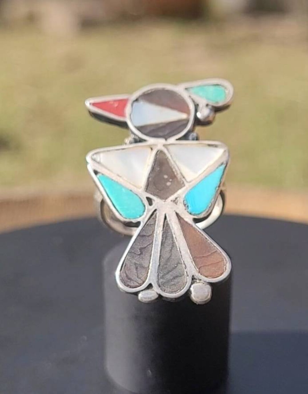 Vintage Zuni Inlay Ring - Etsy