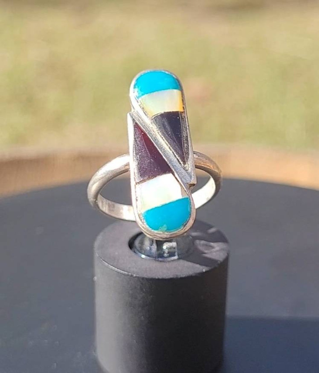 Vintage Zuni Inlay Ring - Etsy