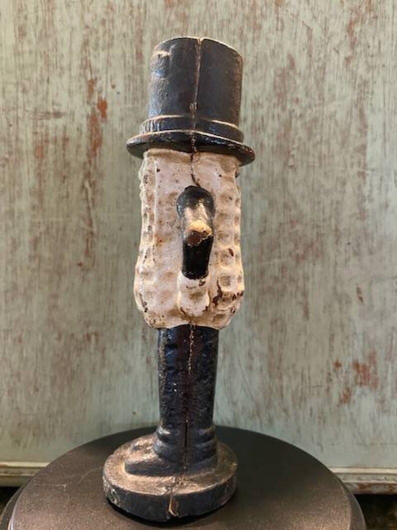 Vintage Cast Iron Mr. Peanut Coin Bank - Etsy