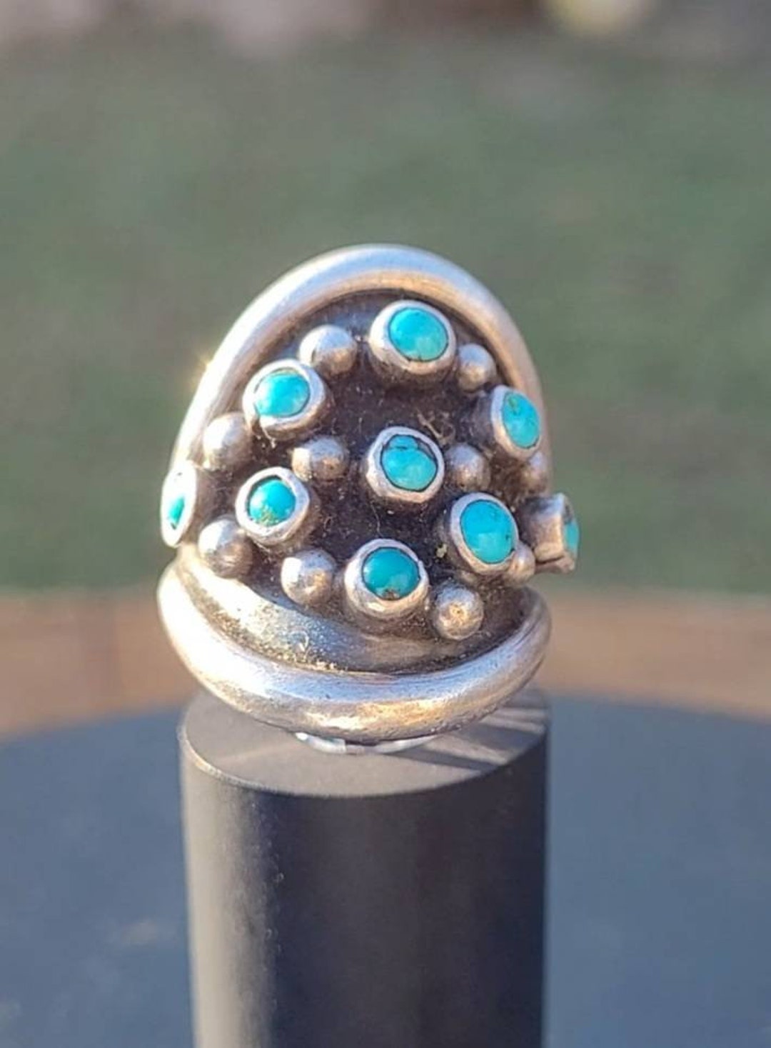 Vintage 9 Stone Ring - Etsy