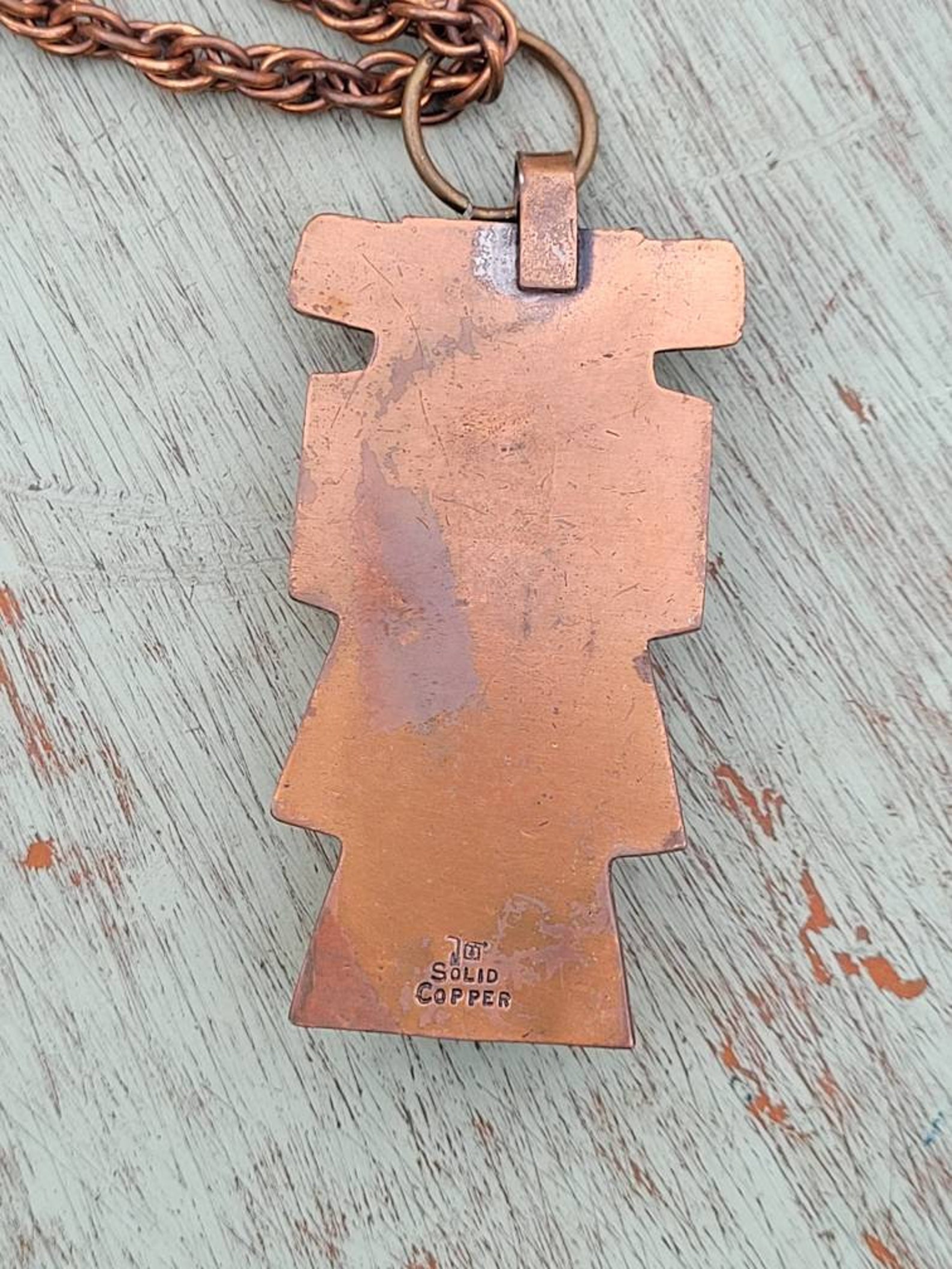 Bell Trading Company 1960s Copper Kachina Necklace - Etsy