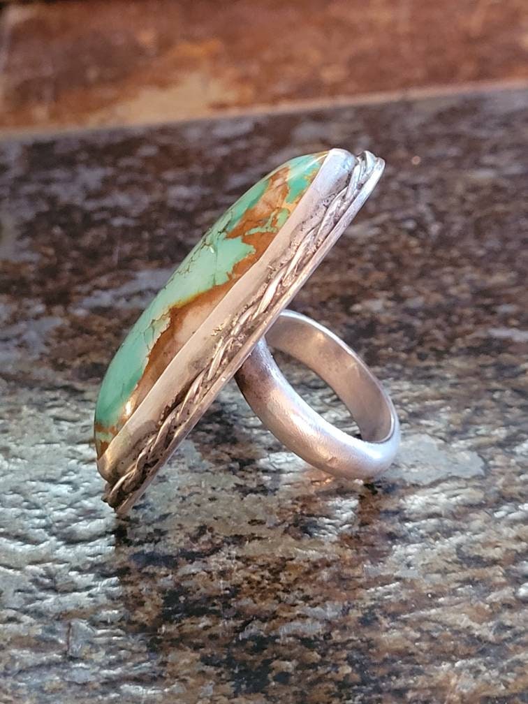 Large Royston Turquoise Ring - Etsy