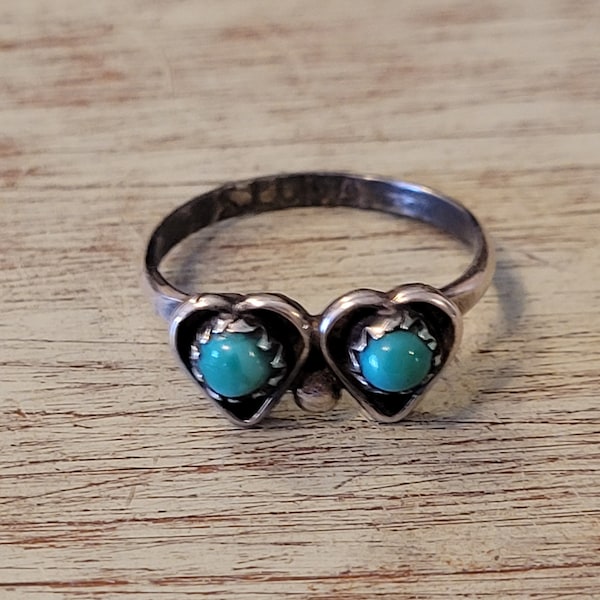 Double Heart Ring - Etsy