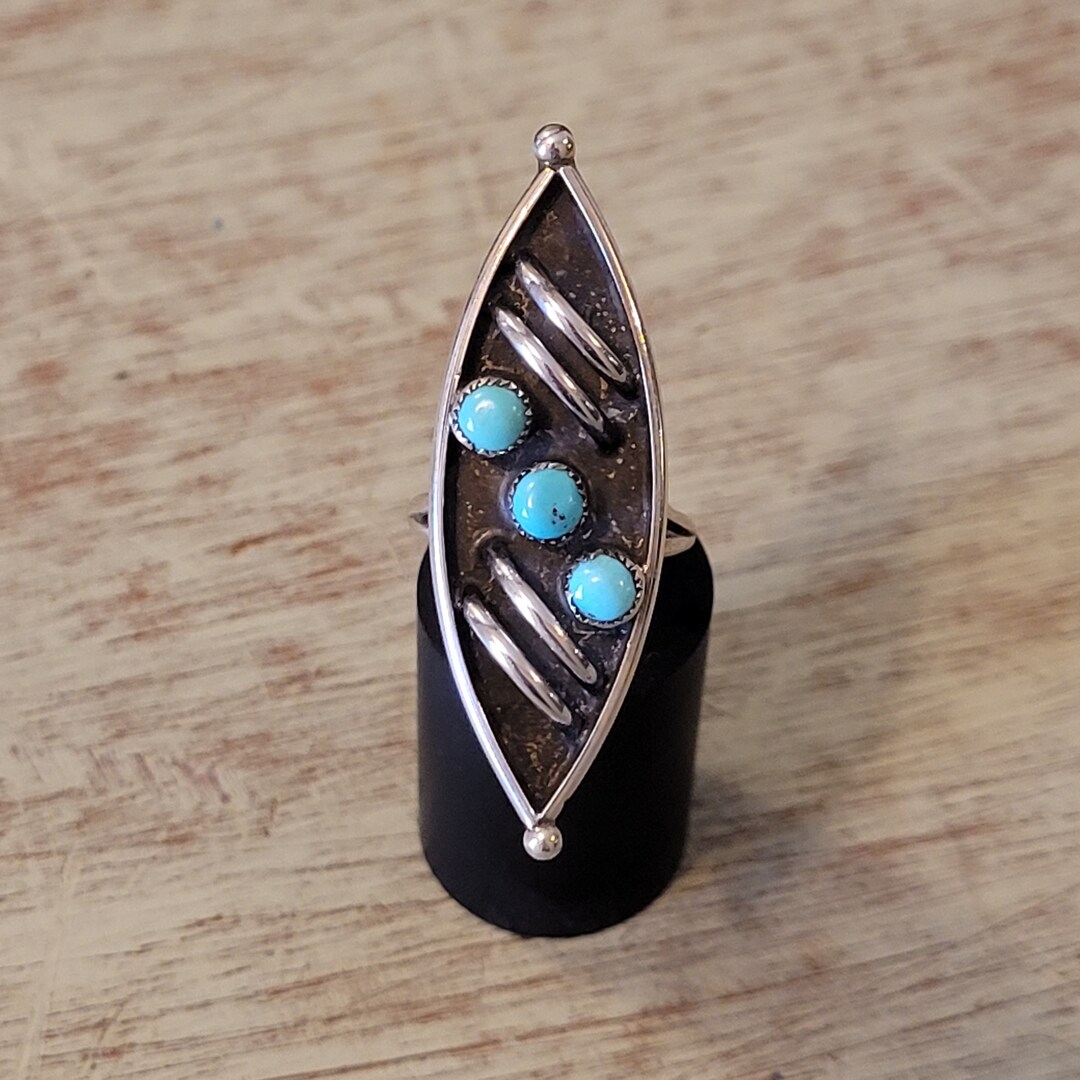 Vintage Zuni Turquoise Ring - Etsy