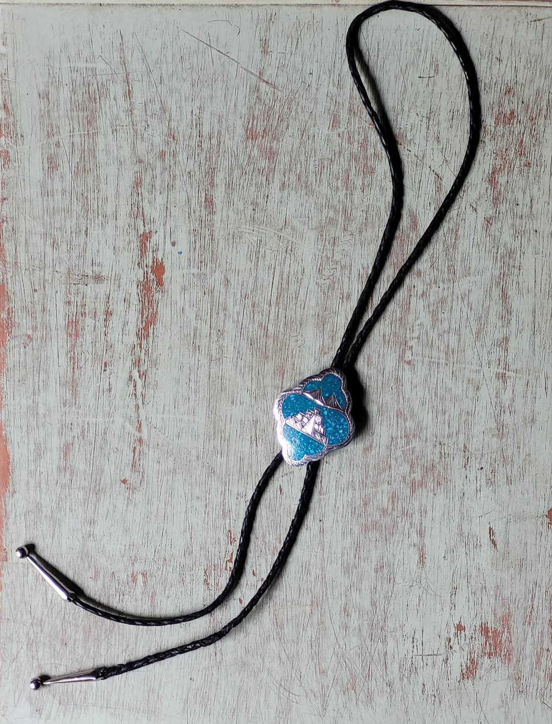 Crushed Turquoise Bolo - Etsy